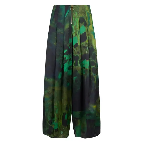 KLEMENTS Hope Trousers In Swamp Print - Green
