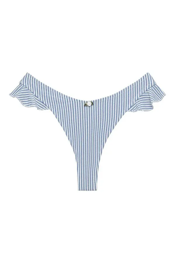 MONTCE Blue / White Classic Blue Stripe Kelly Bikini Bottom - Blue/white
