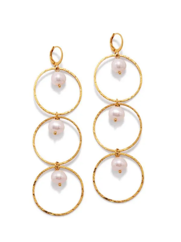 JAREDJAMIN Pearl Lindy Dangle Earrings - Gold