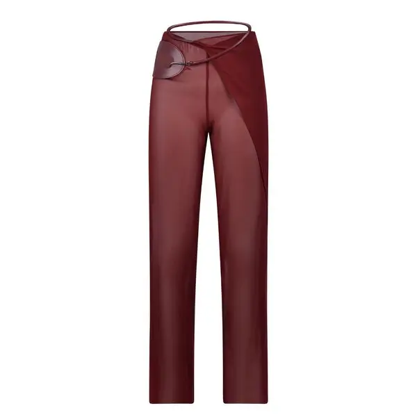 BIANCA RESORTWEAR Deva Wrap Trousers In Wine - Red