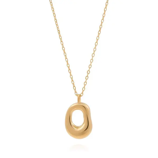 Côté Caché Polished Sterling Pendant Necklace - Gold