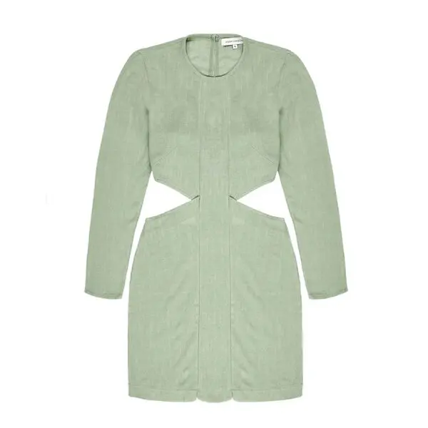 MIMHÍ MAISON Cut-out Mini Dress With Open Back – Sage - Green