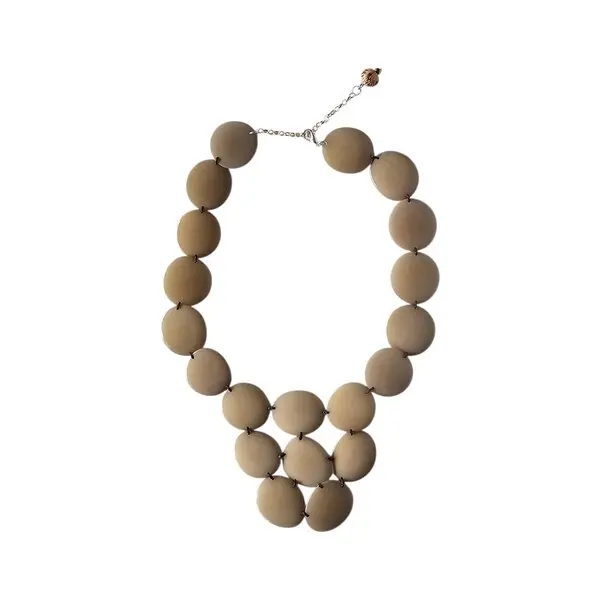 SHAMUK Tagua Necklace Beige - Brown