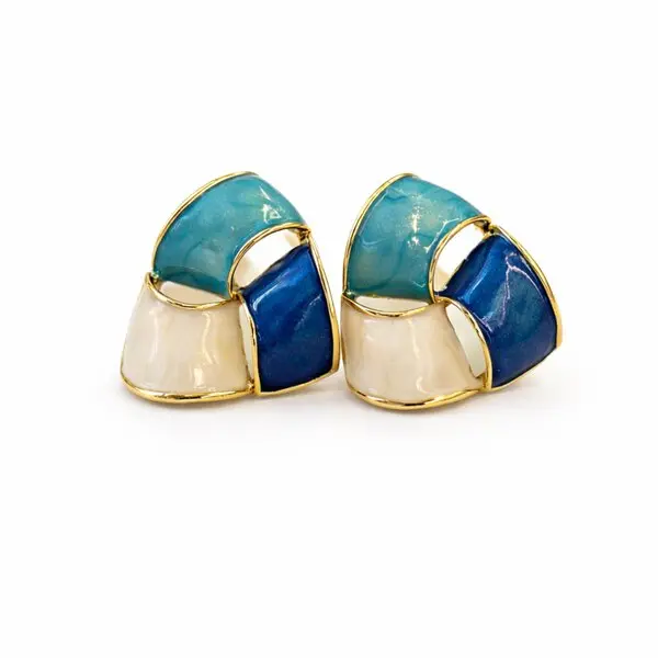 NUVV COLLECTION Azure Mosaic Earrings - Blue