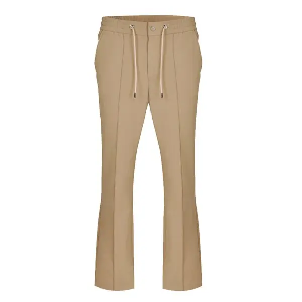 DAVID WEJ Ashford Relaxed Loose Fit Drawstring Trouser Beige - Brown