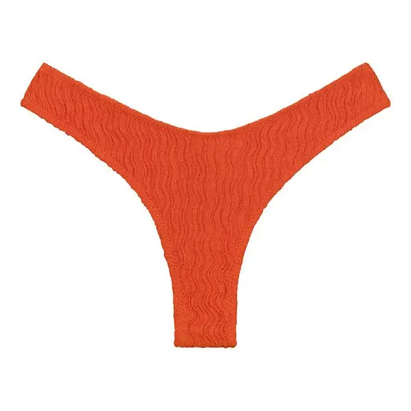 MONTCE Tangerine Lulu Zig-zag Stitch Bikini Bottom - Orange