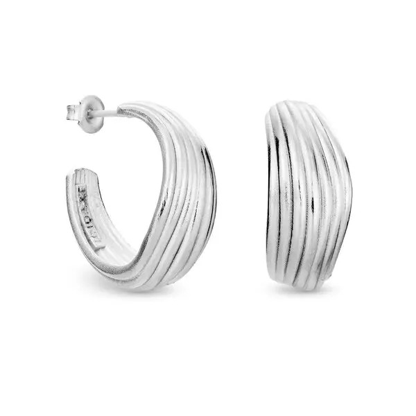 Joidart Plated Hoop Earrings Onaria - Silver