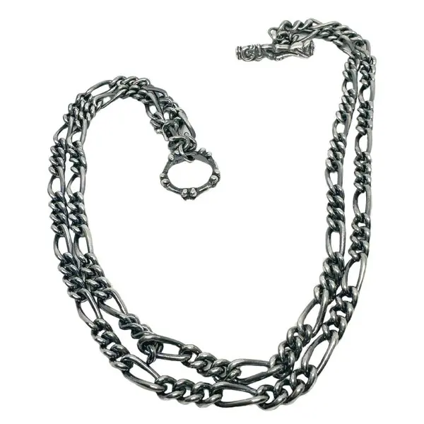 TG-JEWELLERY BY TAMARA GERVASIO Silver / Black Celtic Dog Three T-bar Choker – Sterling Silver - Silver/black