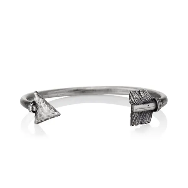 CARTOGRAPHY Grey / Silver Sebastian's Arrow Sterling Silver Cuff - Grey/silver
