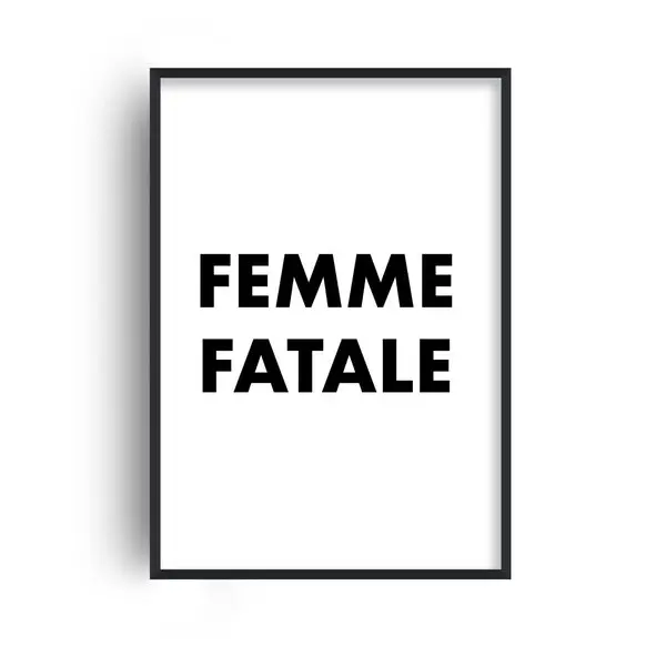 FANCLUB Femme Fatale Retro Music Giclée Art Print - Black