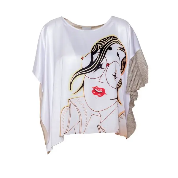 ARTISTA Dori Printed Top - White