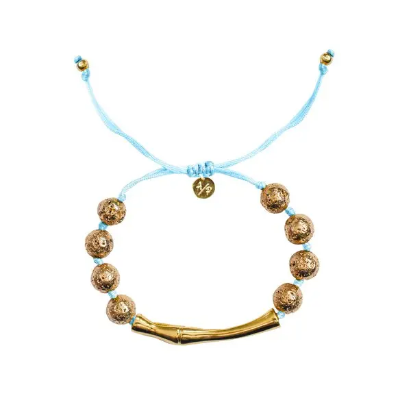 ADRIANA PAPPAS DESIGNS Haven Bracelet On Colored Cord Bell - Blue