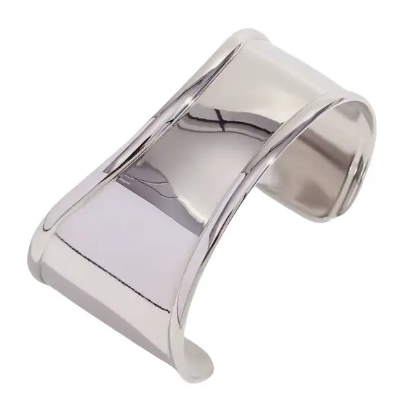 OLIVIA LE Abstract Statet Cuff Bracelet - Silver