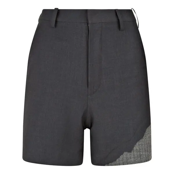 BOUTIQUE KAOTIQUE Shorts With Knitted Details - Grey