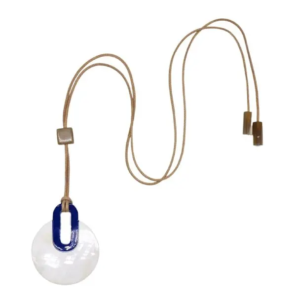 Fairchild Baldwin Blue / White Lacquer Horn Necklace Royal - Blue/white