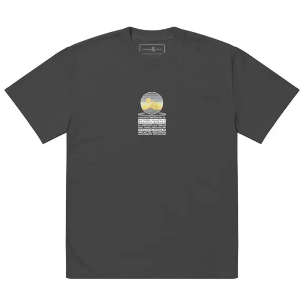 ANCHOR & CREW Faded Desert Surf Explore Co. Oversized Cotton T-shirt - Black