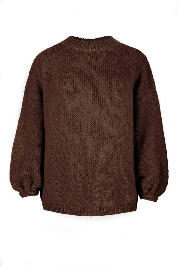SALANIDA Melody Soft Mohair Jumper Chocolate - Brown