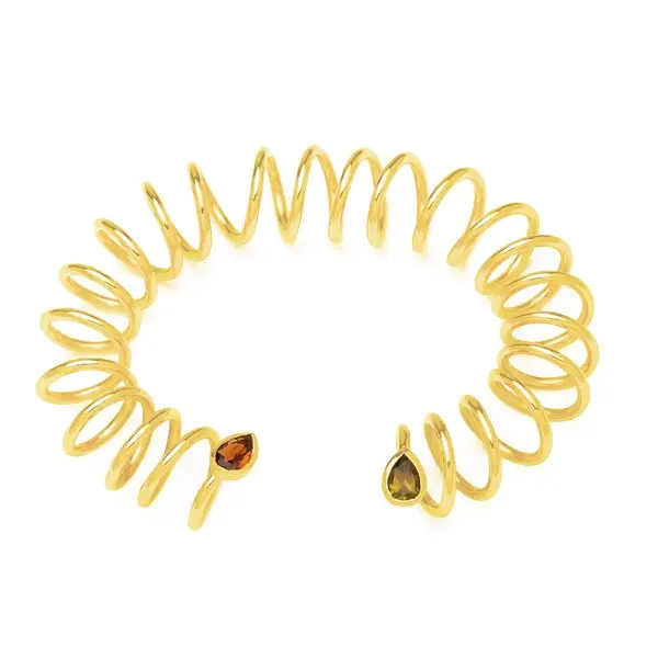 ARMATURE Orange And Yellow Tourmaline Curl Bracelet - Gold