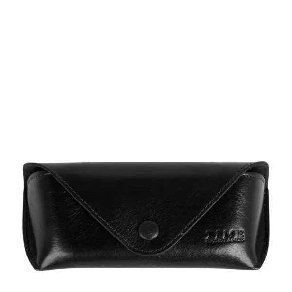 TIME RESISTANCE Leather Glasses Case A High Wind In Jamaica - Black