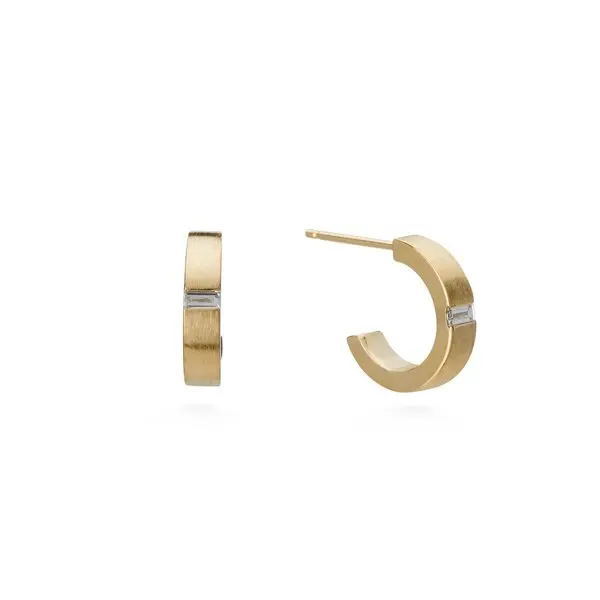 DOLCETTO DESIGNS Porta Hoop Earring Recycled And Lab Grown Diamond - Gold