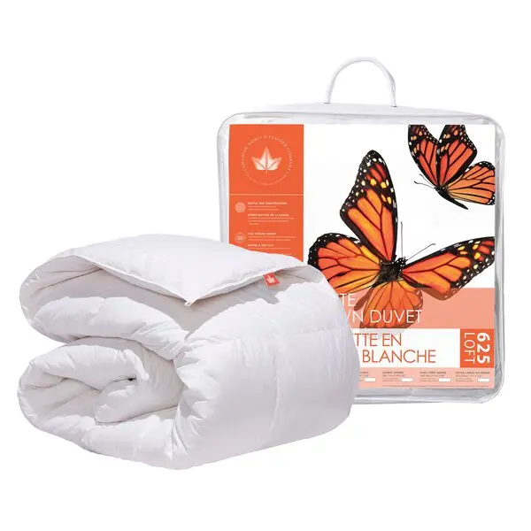 CANADIAN DOWN & FEATHER COMPANY Down Duvet Xl Queen Summer Weight - White