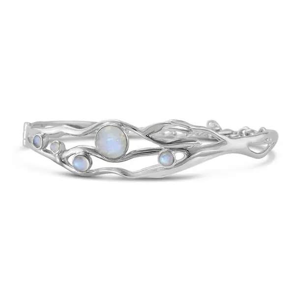 ISLA SILVER Sterling Moonstone Bangle