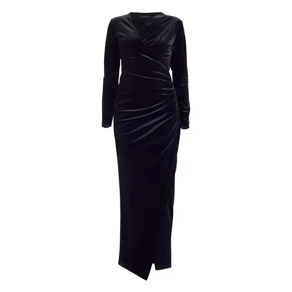 MEEM LABEL Zima Velvet Dress - Black