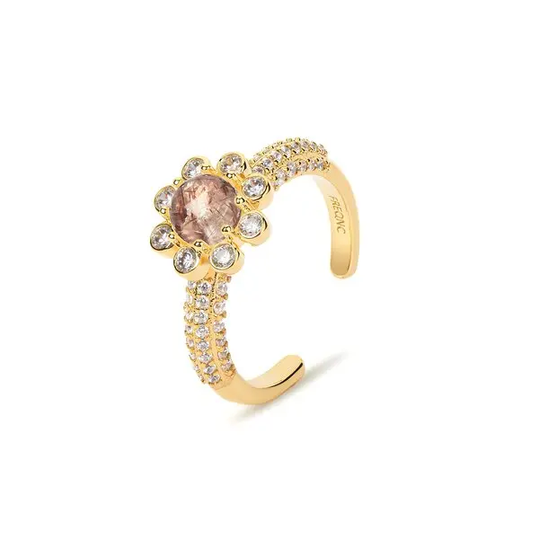 FREQNC ATELIER Eight Petals Ring Gold Super Seven - Yellow