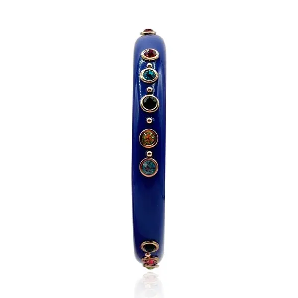 MICHAEL NASH JEWELRY Holland Navy Resin Studded Resin Bangle - Blue