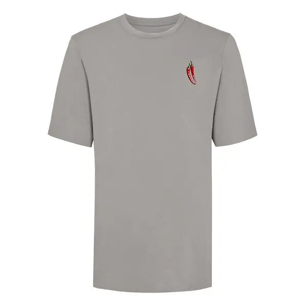INGMARSON Chilli Embroidered Organic Cotton T-shirt - Grey