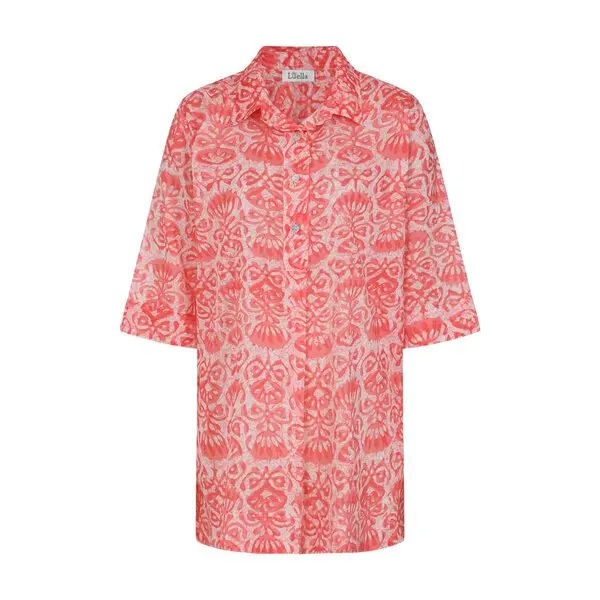 LUELLA FASHION Maya Cotton Tunic Printed Pattern Coral - Orange