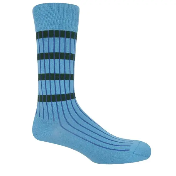 PEPER HAROW - MADE IN ENGLAND Old School ’s Socks - Blue