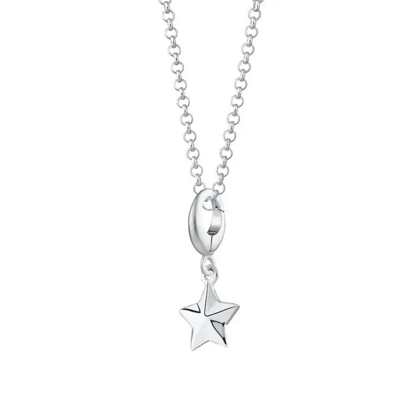 LILY CHARMED Sterling Faceted Star Charm Necklace - Silver