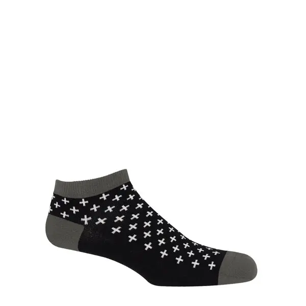 PEPER HAROW - MADE IN ENGLAND Crosslet Trainer Socks - Black