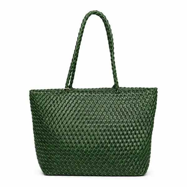 RIMINI Woven Eco Leather Handbag 'amadea - Green