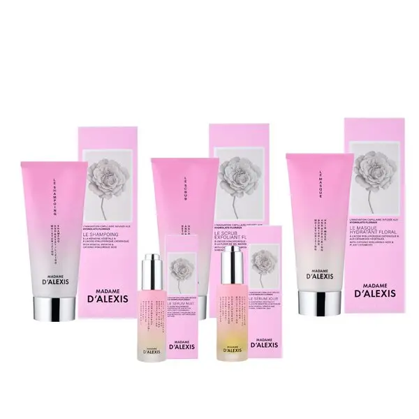 MADAME D'ALEXIS Complete Haircare Set With Organic Floral Hydrosols - Pink