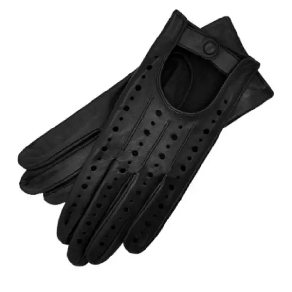 1861 GLOVE MANUFACTORY Rimini Driving Gloves In Nappa Leather - Black