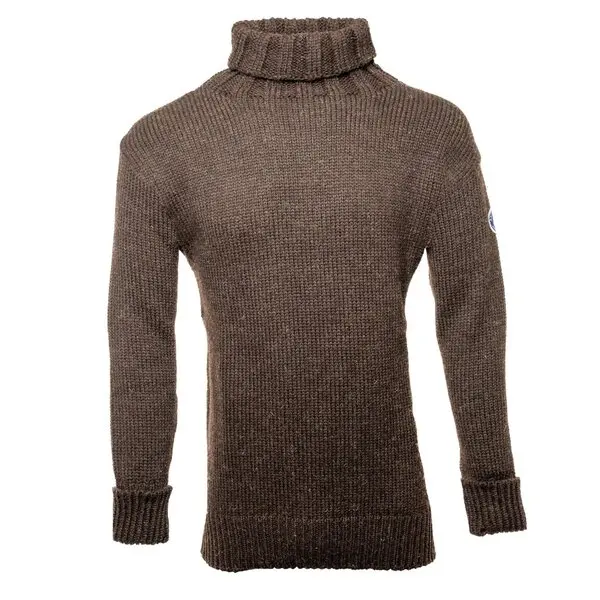 ARTHUR BEALE Neutrals Oiled Wool Beerenberg Pullover Black Welsh Mountain - Brown