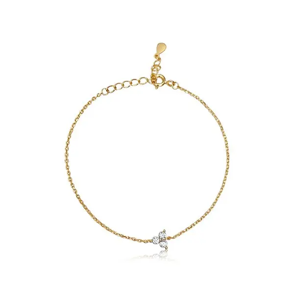 MICKEY'S GIRL Mini Lotus Charm Waterproof Bracelet - Gold