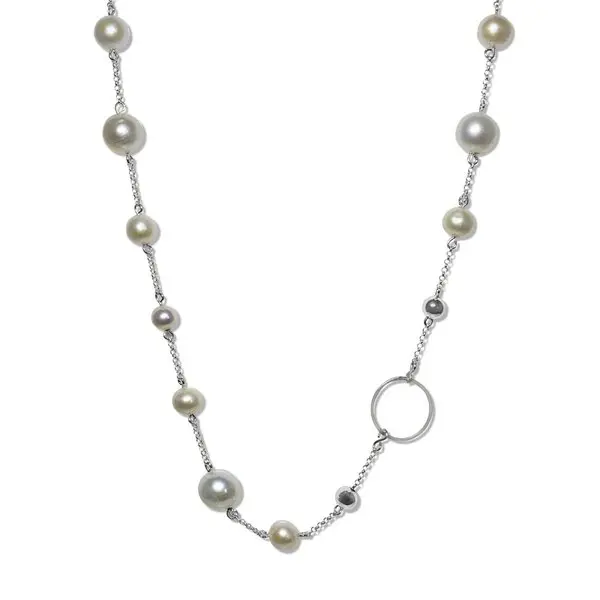 FV JEWELLERY La Pierre Fresh Water Pearl Short Necklace - White