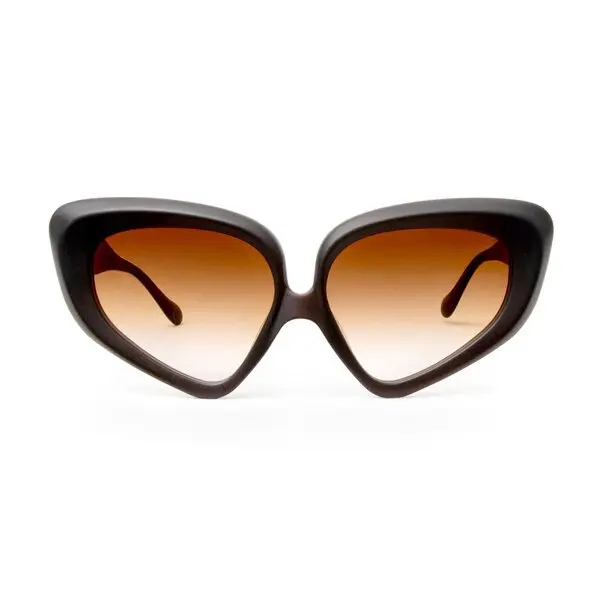 LOOP AND EGG Sunglasses L A G Two Dark Brown - Black