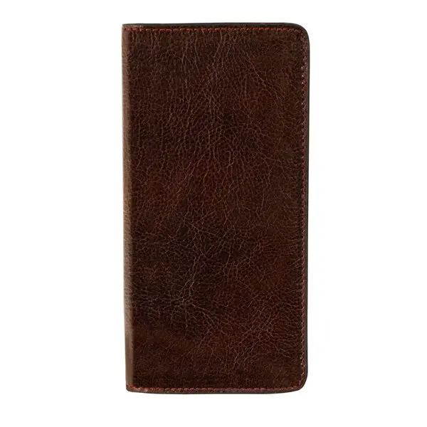TIME RESISTANCE Leather Coat Wallet The Periodic Table - Brown