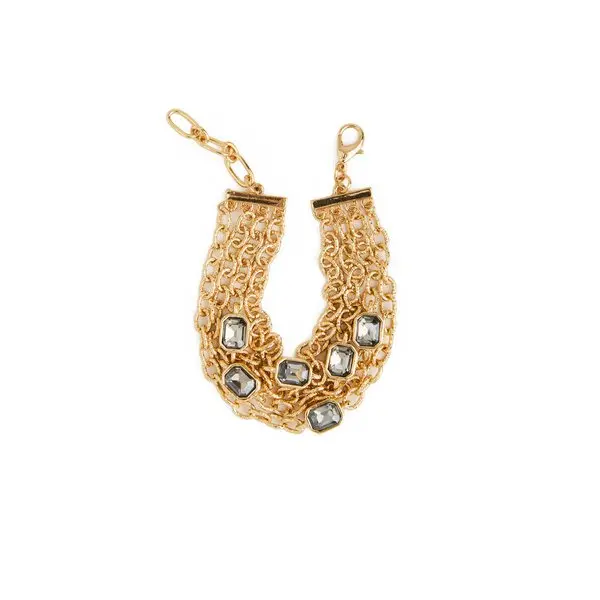Saachi Crystal Cascade Chain Bracelet - Silver