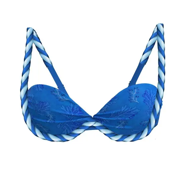 BLACKBOUGH SWIM Katya Rope Underwire Top / Reef - Blue