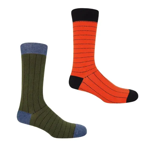 PEPER HAROW - MADE IN ENGLAND Dash ’s Socks Bundle – & Sage - Orange