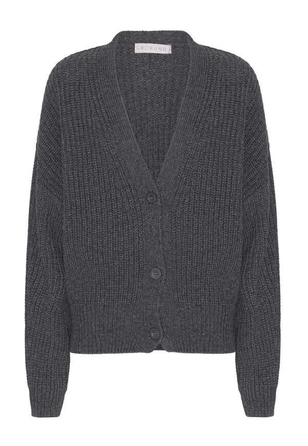 GROBUND Julie Knit Cardigan The One In Wool - Grey