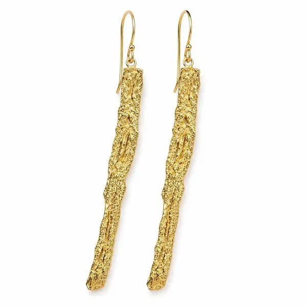 MOTHER NATURE JEWELRY Tree Bark Earrings, Handmade Statet Dangles Nature Jewelry, Sterling Silver