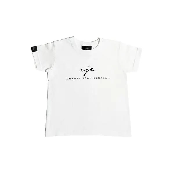 CHANEL JOAN ELKAYAM Cje Brand Logo T-shirt - White