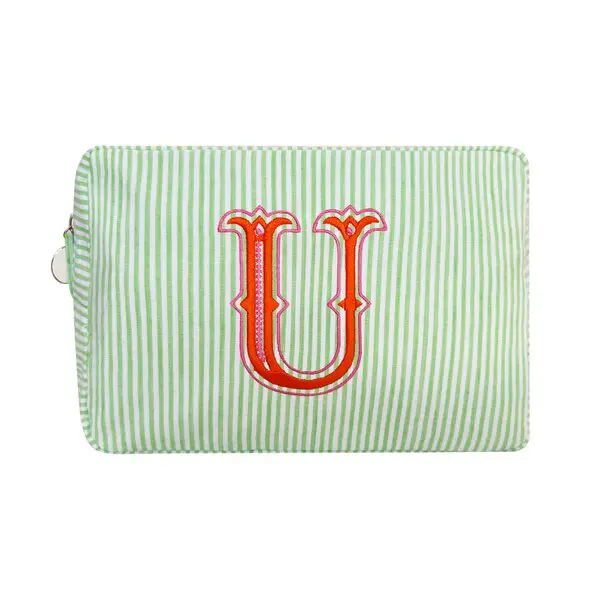 LILLY LOVES U Alphabet Cosmetic Bag - Green