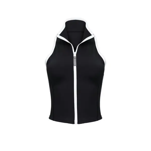 GOLDIE BYRD Zip Front Sport Vest - Black